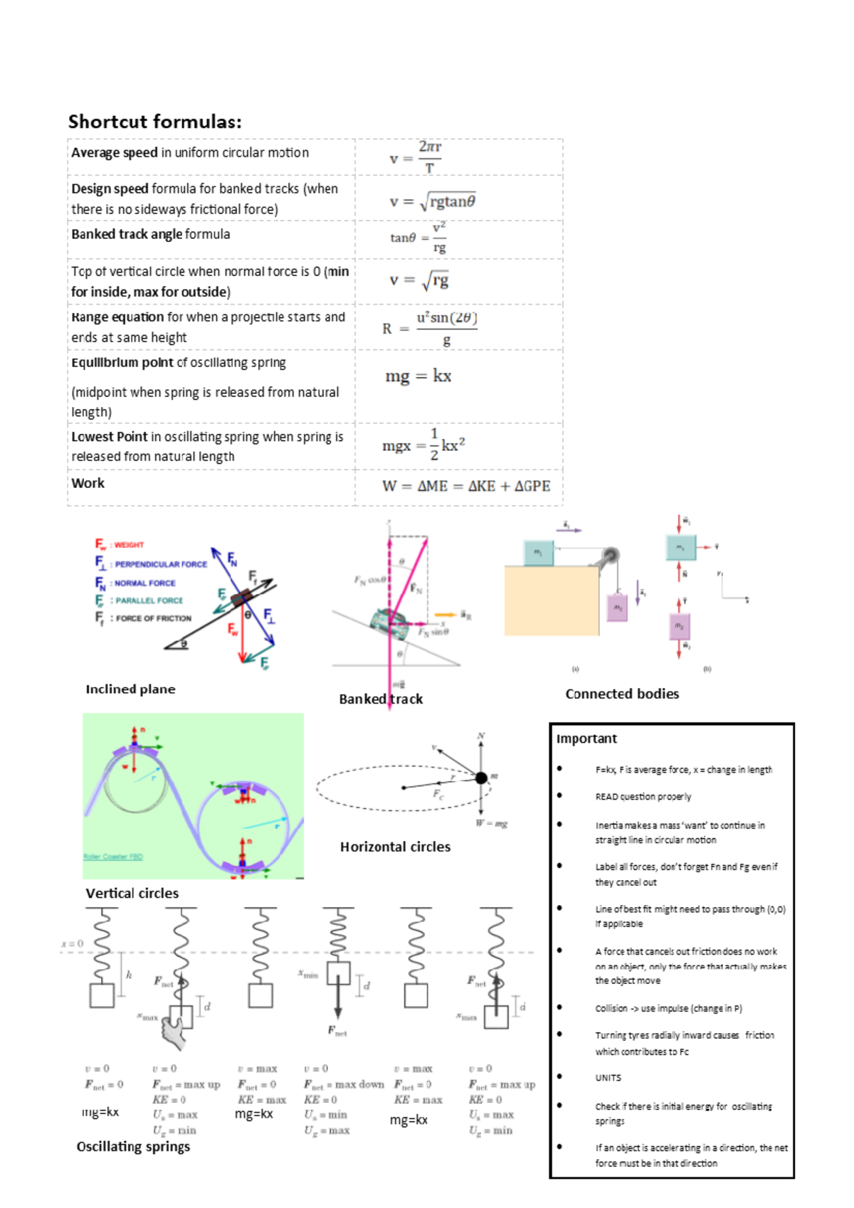 Motion test notes 1 - PHYS3/4 - Studocu