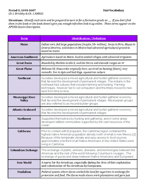 Colonial Foundations Study Notes - U.S. History - Studocu