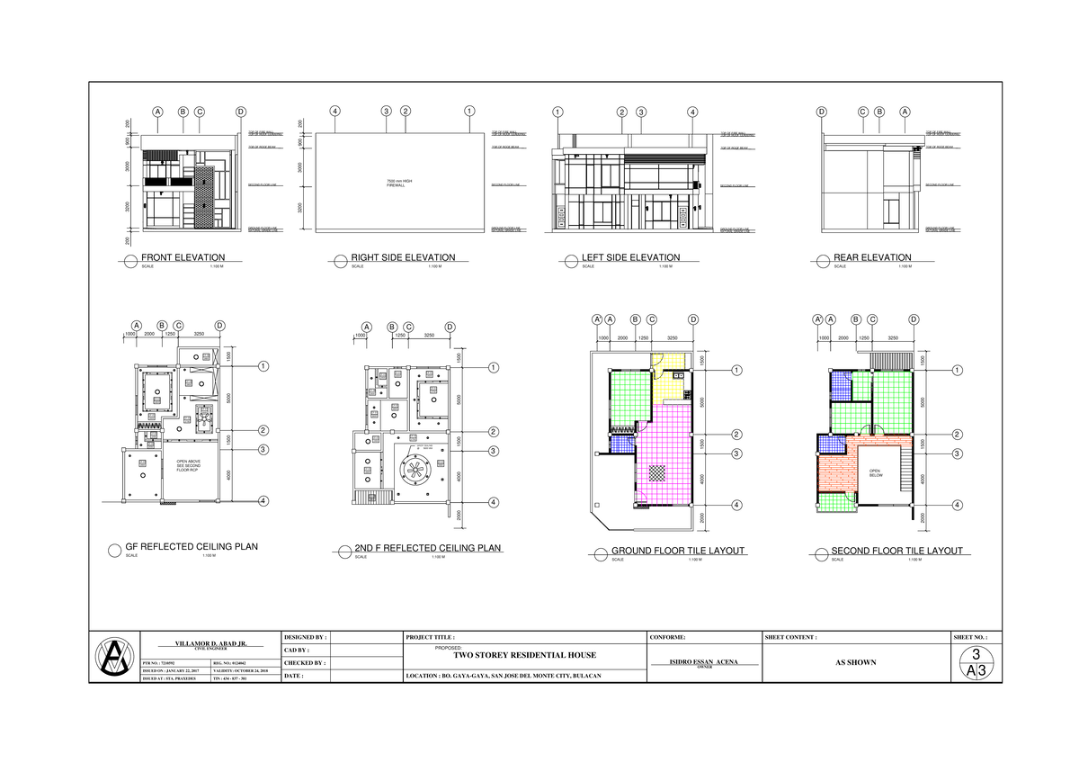 A3 - Floor Plan - A C D 1 2 3 4 B 2000 1250 3250 1500 5000 1500 4000 ...