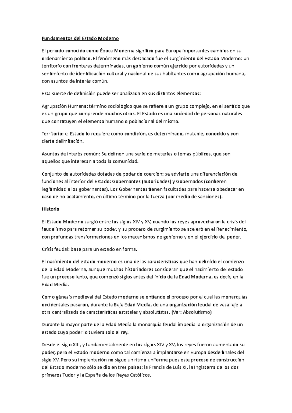 Fundamentos del Estado Moderno - El Estado es una sociedad de personas ...