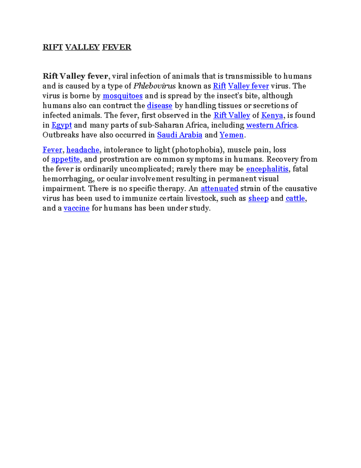 Rift valley fever - #disease #viral infection #animals #phlebovirus ...