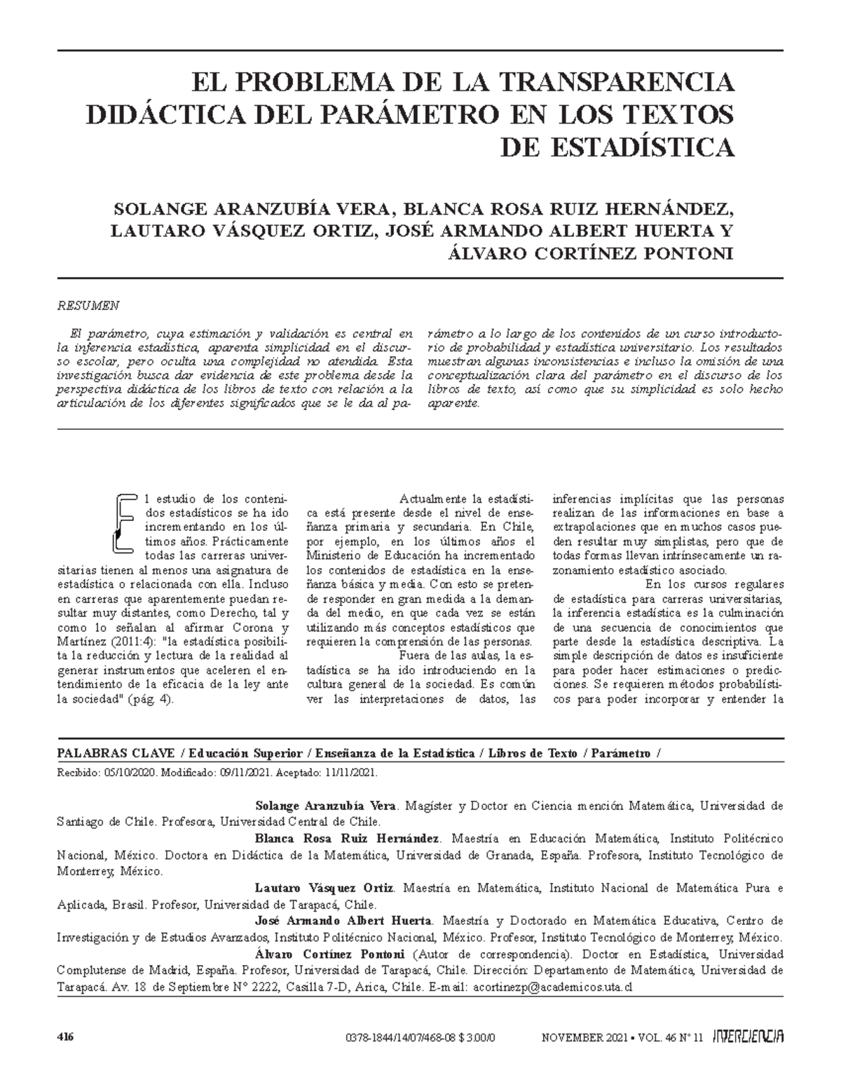 Out - Kkekek - 416 0378-1844/14/ 07 /468-08 $ 3/0 NOVEMBER 2021 • VOL ...