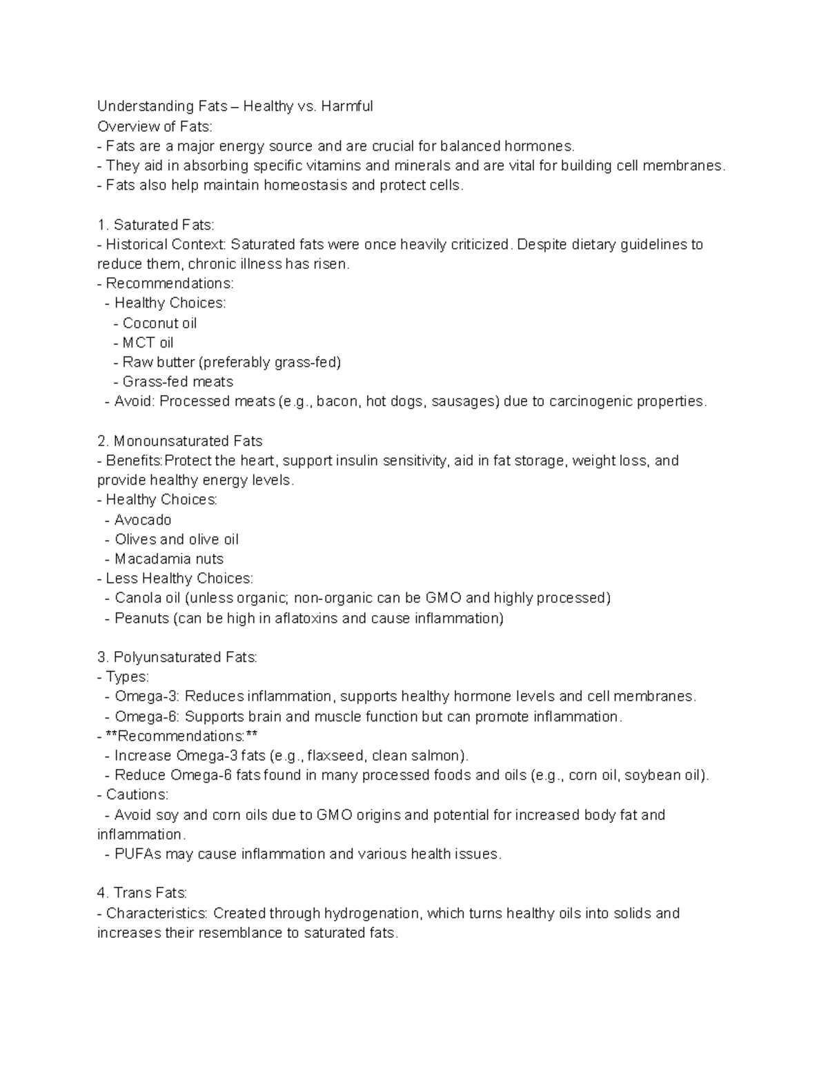 Nutri lab reviewer - Understanding Fats – Healthy vs. Harmful Overview ...