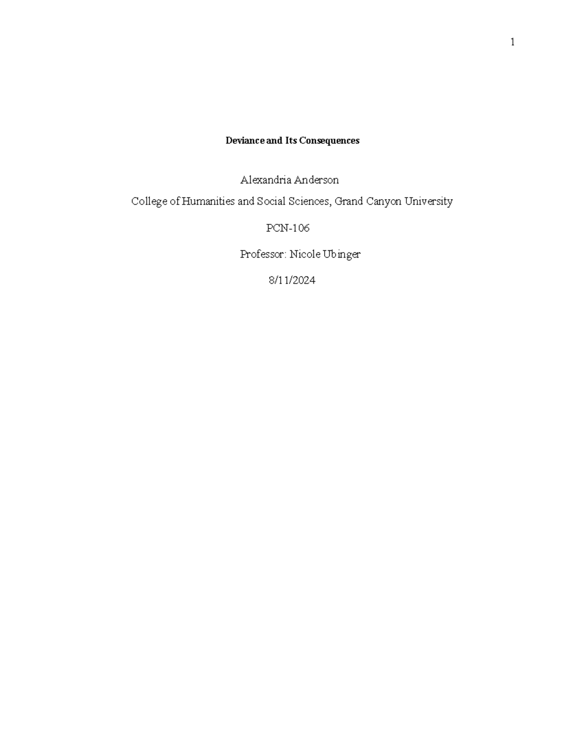 Topic 3 essay deviant behavior - Deviance and Its Consequences ...