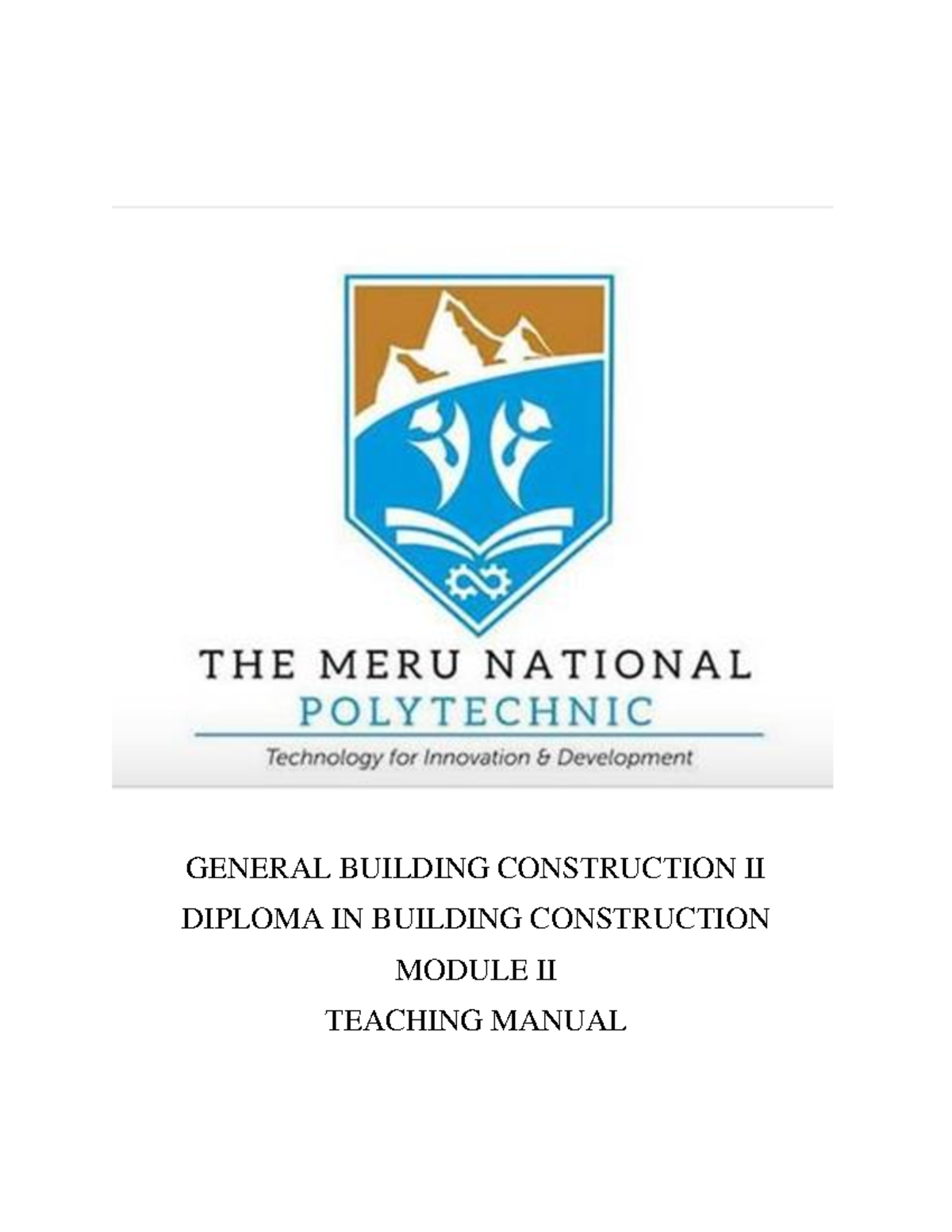 Module 2 Building Manual Copy Converted General Building Construction Ii Diploma In Building