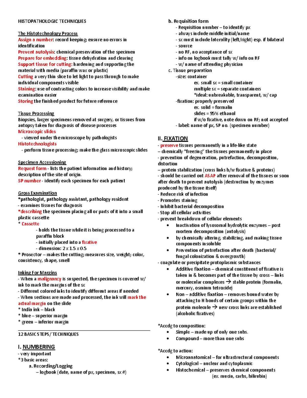HISTOPATHOLOGY TISSUE PROCESSING UPTO STAINING / CYTOLOGICAL MUST KNOW ...