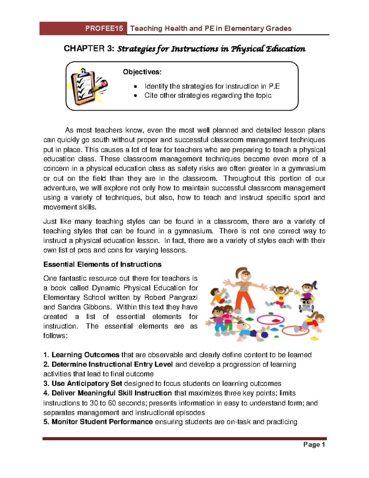 Chapter 3 - Teaching Education - CHAPTER 3: Strategies for Instructions ...