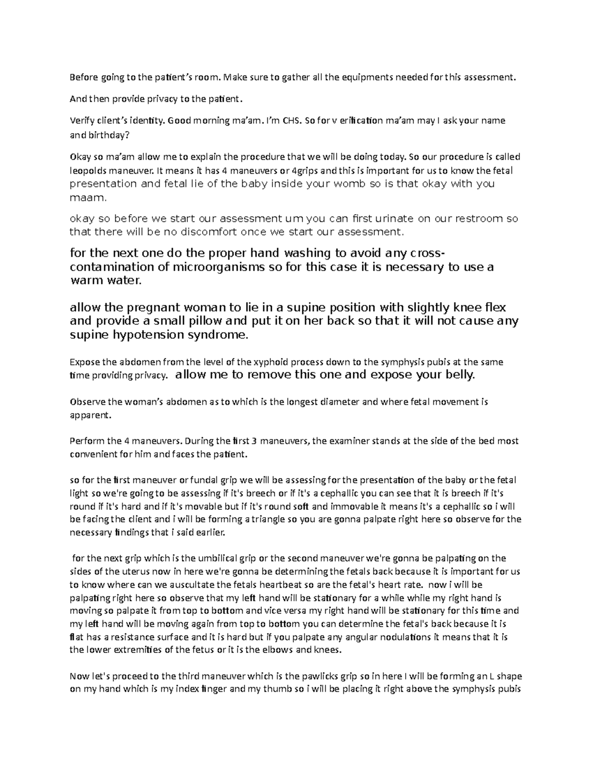 Before going to the patient - Make sure to gather all the equipments ...