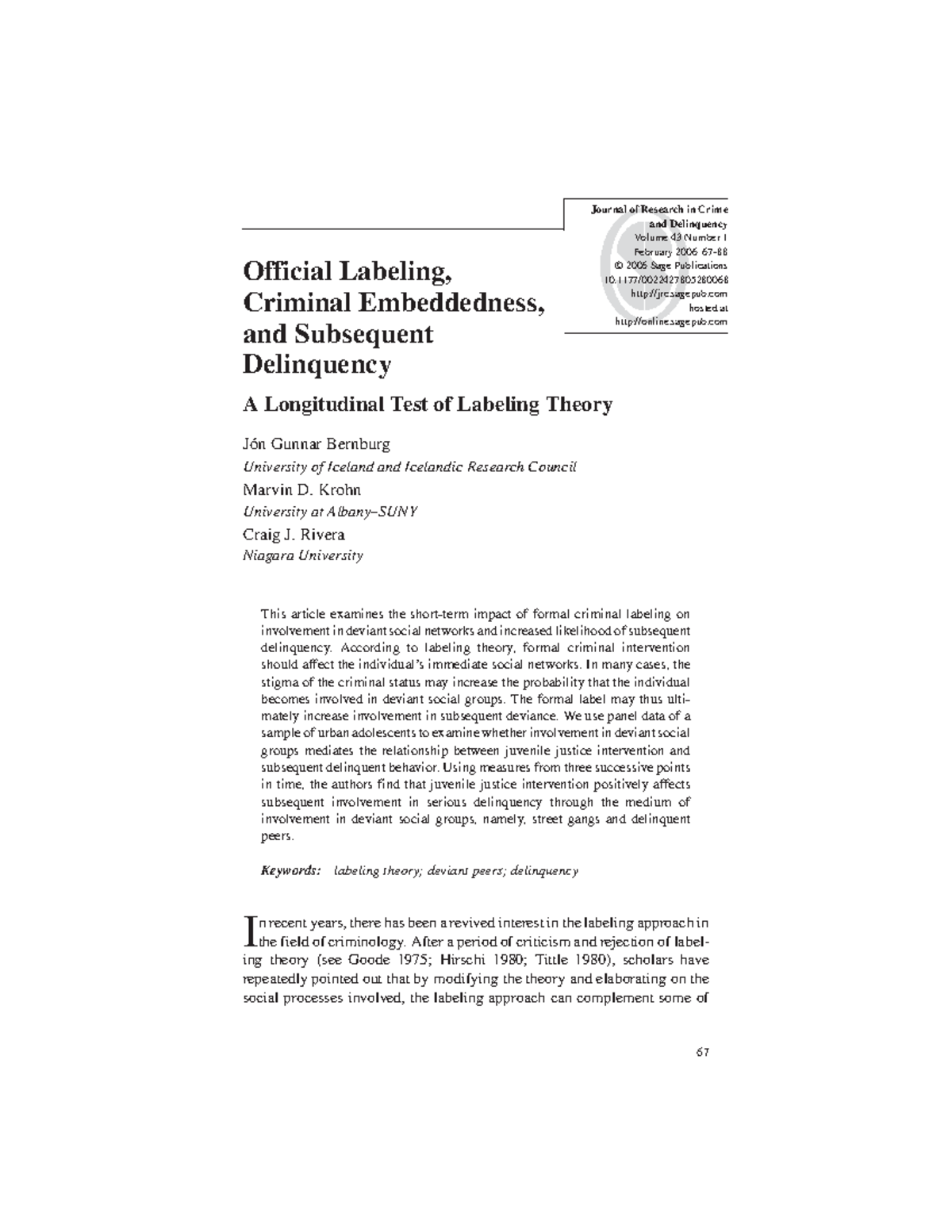 Labeling - Research - 10/0022427805280068ARTICLEJournal of Research in ...