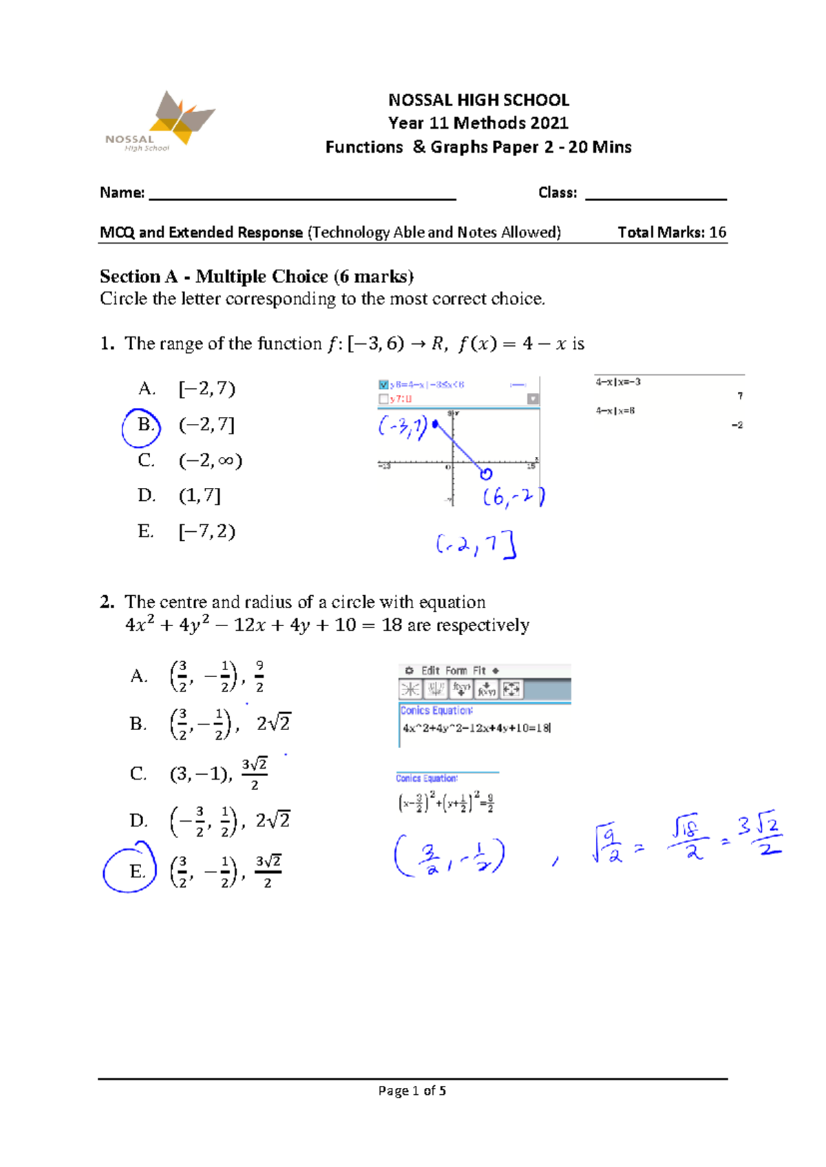 MM12 2021 functionsandrelations TA-markingscheme - NOSSAL HIGH SCHOOL ...