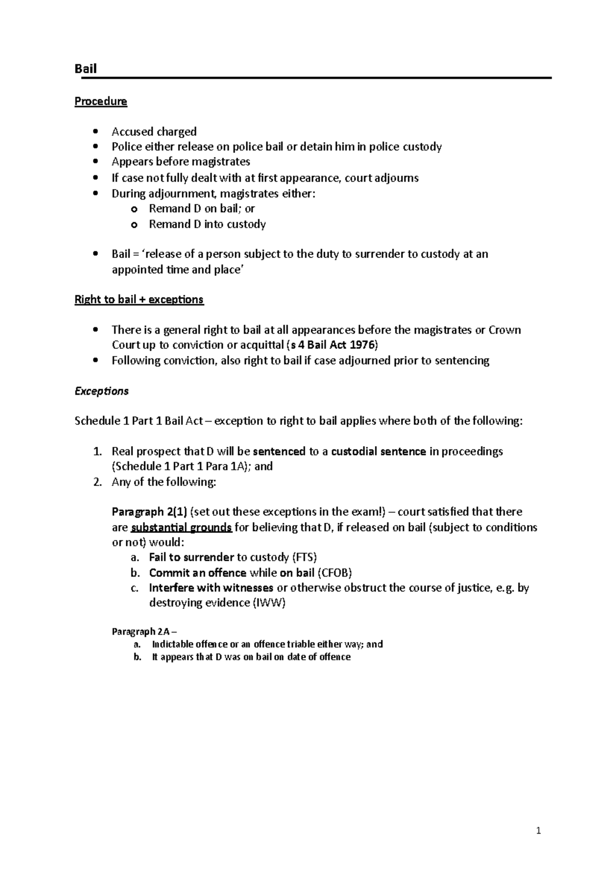 04 Bail and allocation - criminal litigation - 1 Bail Procedure Accused ...