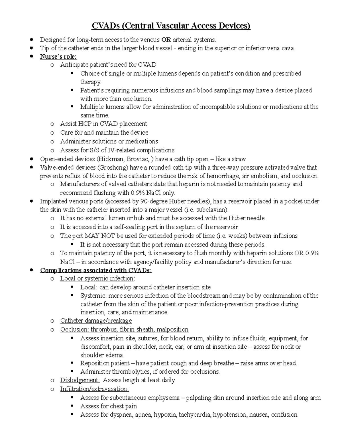 Attachment - CVADs - LAB - CVADs (Central Vascular Access Devices ...