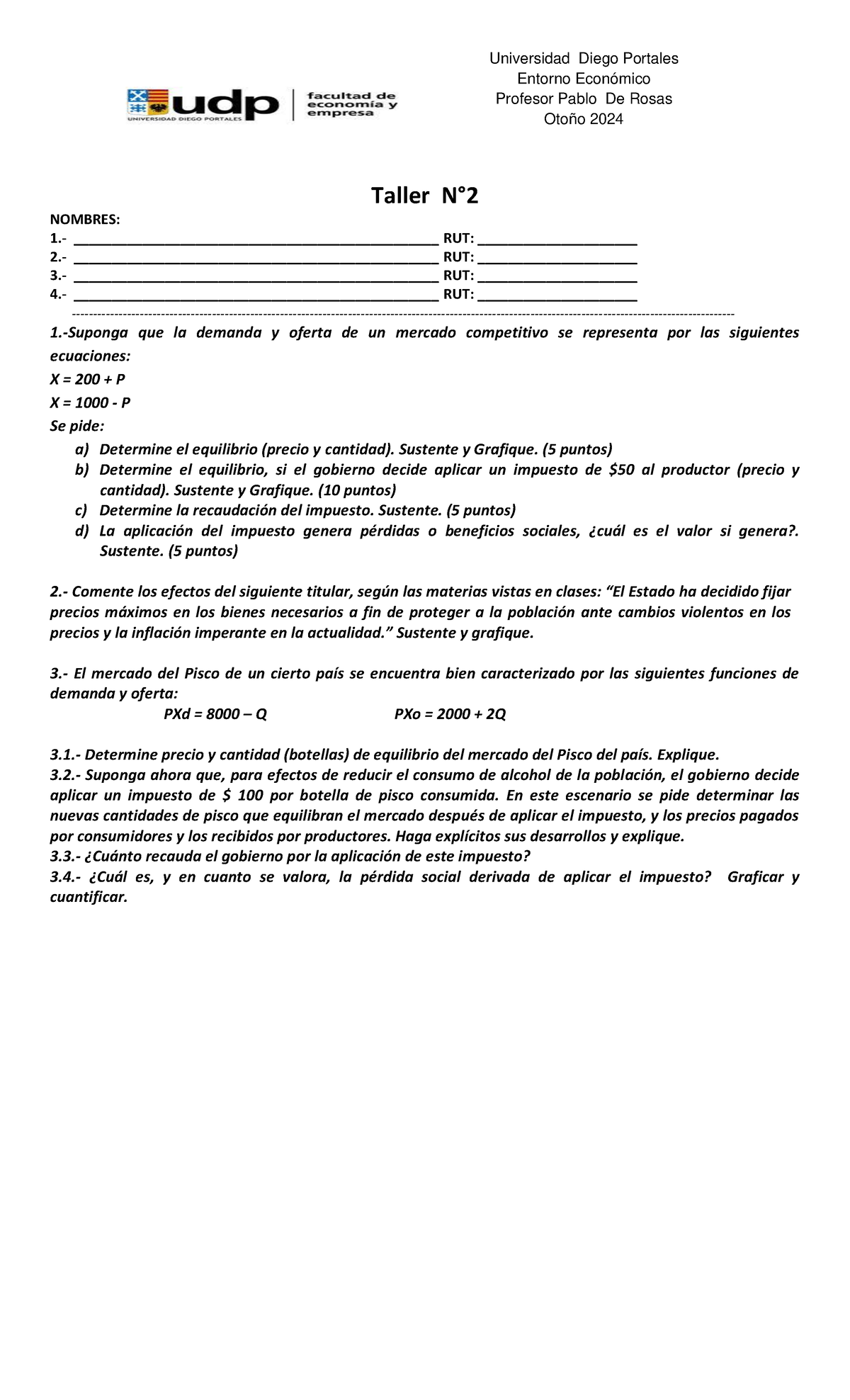 Taller N2 Entono Económico ICG012024 - Universidad Diego Portales ...