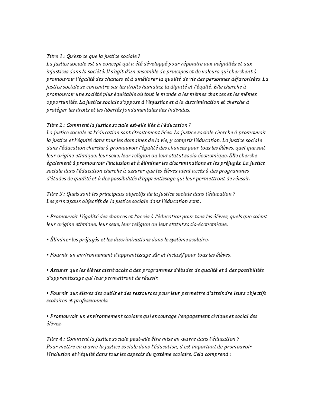 Social Justice and Education - Titre 1 : Qu’est-ce que la justice ...