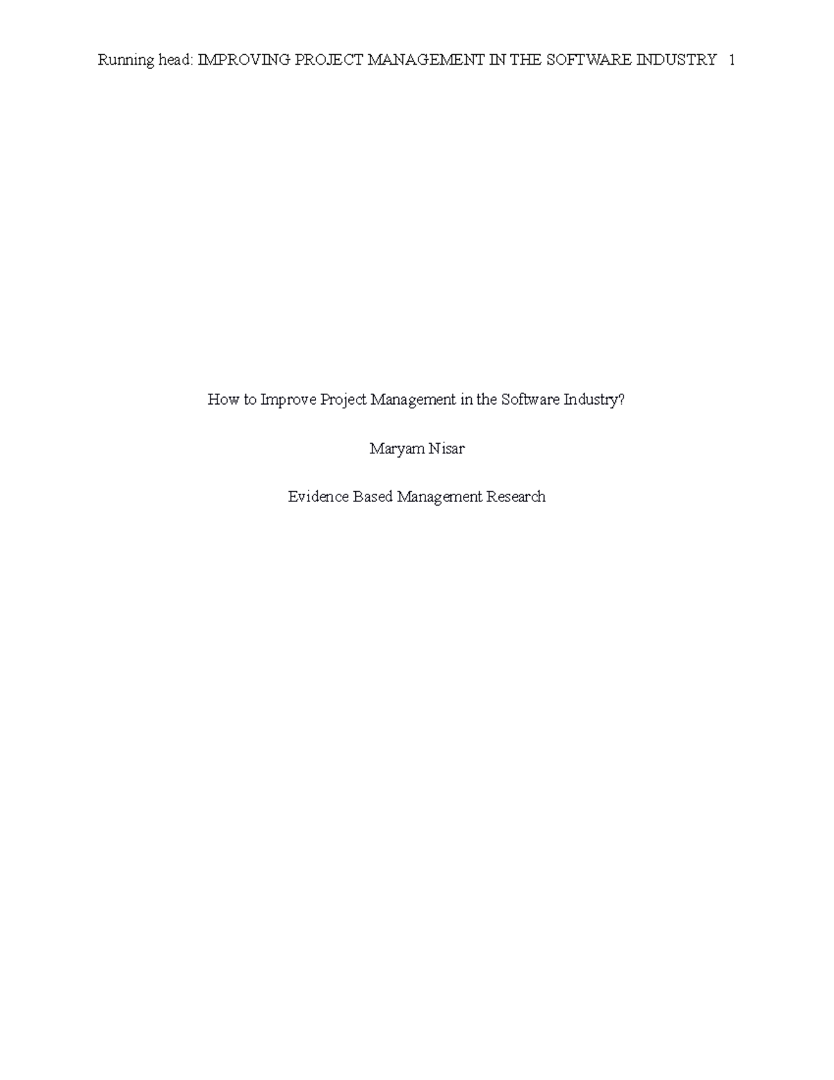 New final Research Proposal and cover page - Medical/Surgical Nursing ...