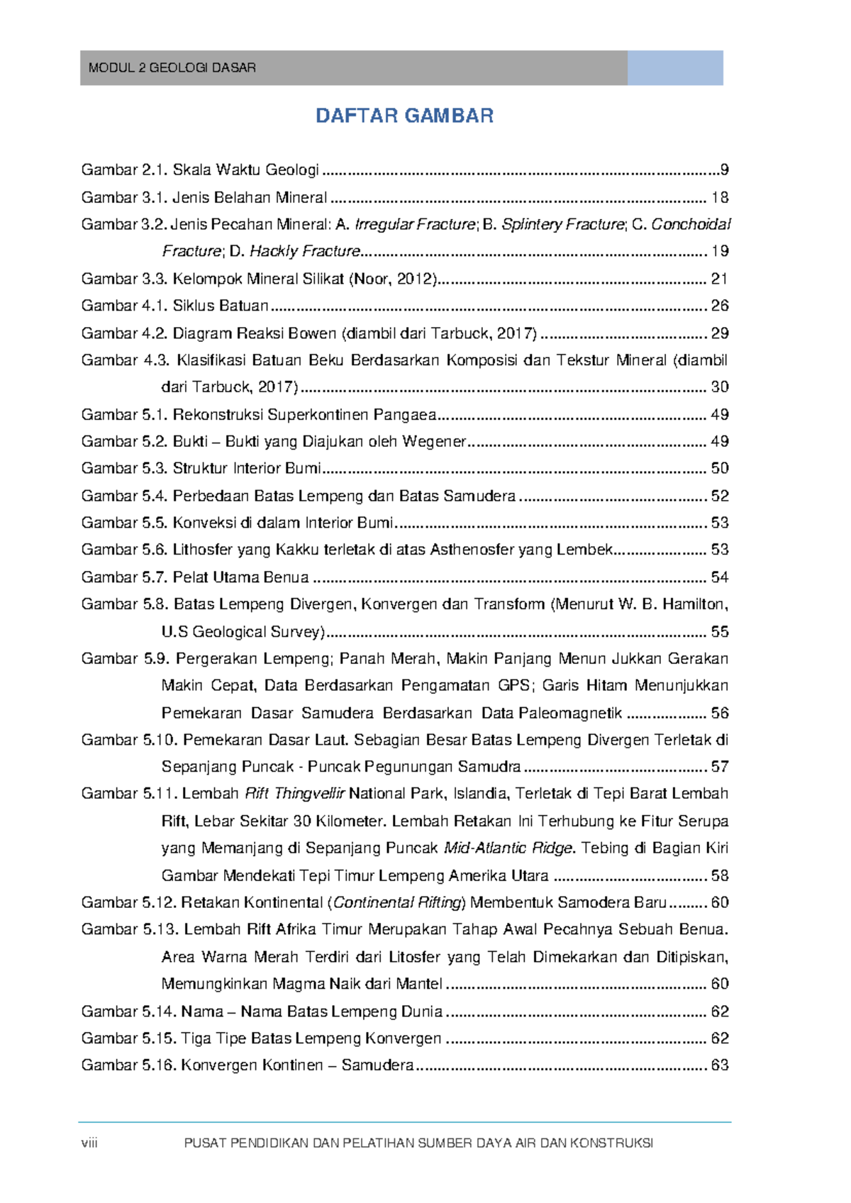 Face0 2 - Geologi - MODUL 2 GEOLOGI DASAR viii PUSAT PENDIDIKAN DAN ...