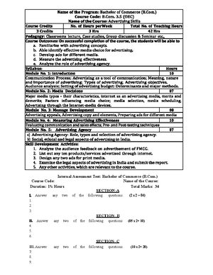 BCA IV Semester Computer Multimedia and Animation NEP July 2023 ...