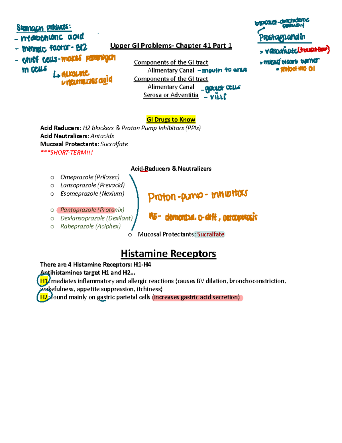 Ch 41 outline only - Med Surg - Upper GI Problems- Chapter 41 Part 1 ...