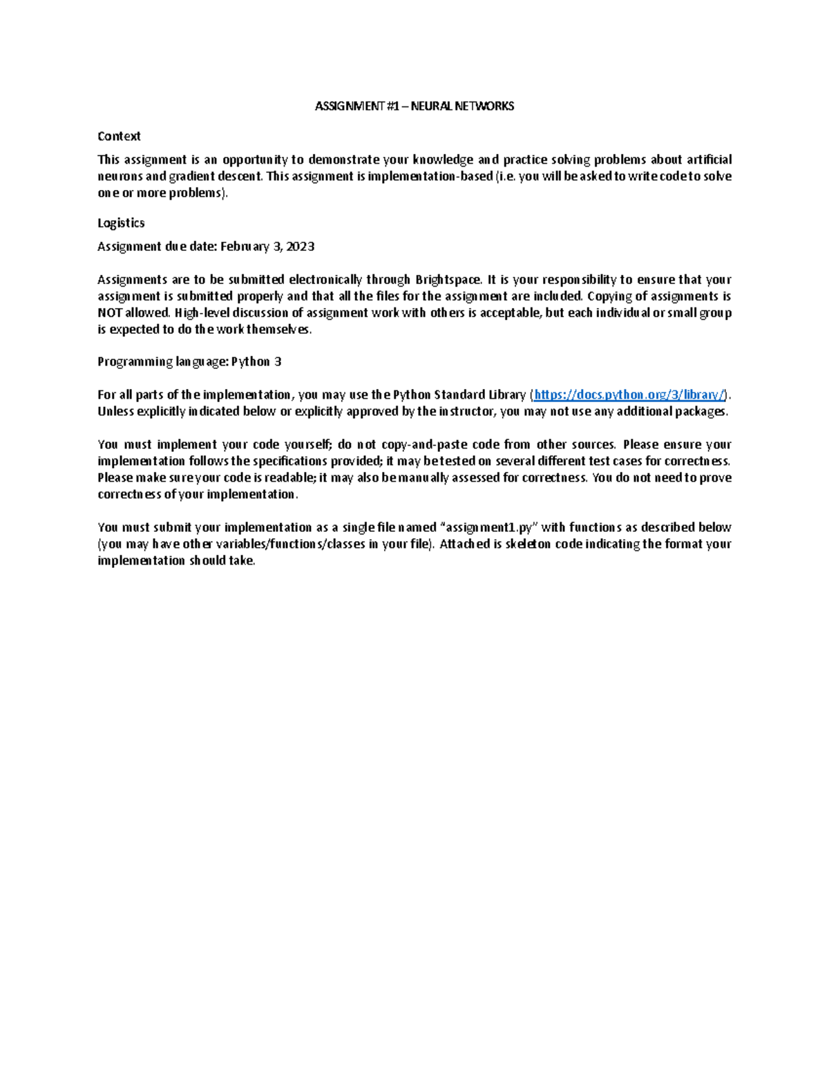 Nn Assignment 1 Course Notes For Midterm For Neural Networks Comp