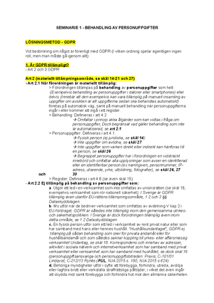 RINF PM exempel - Lawful processing of personal data according to the ...