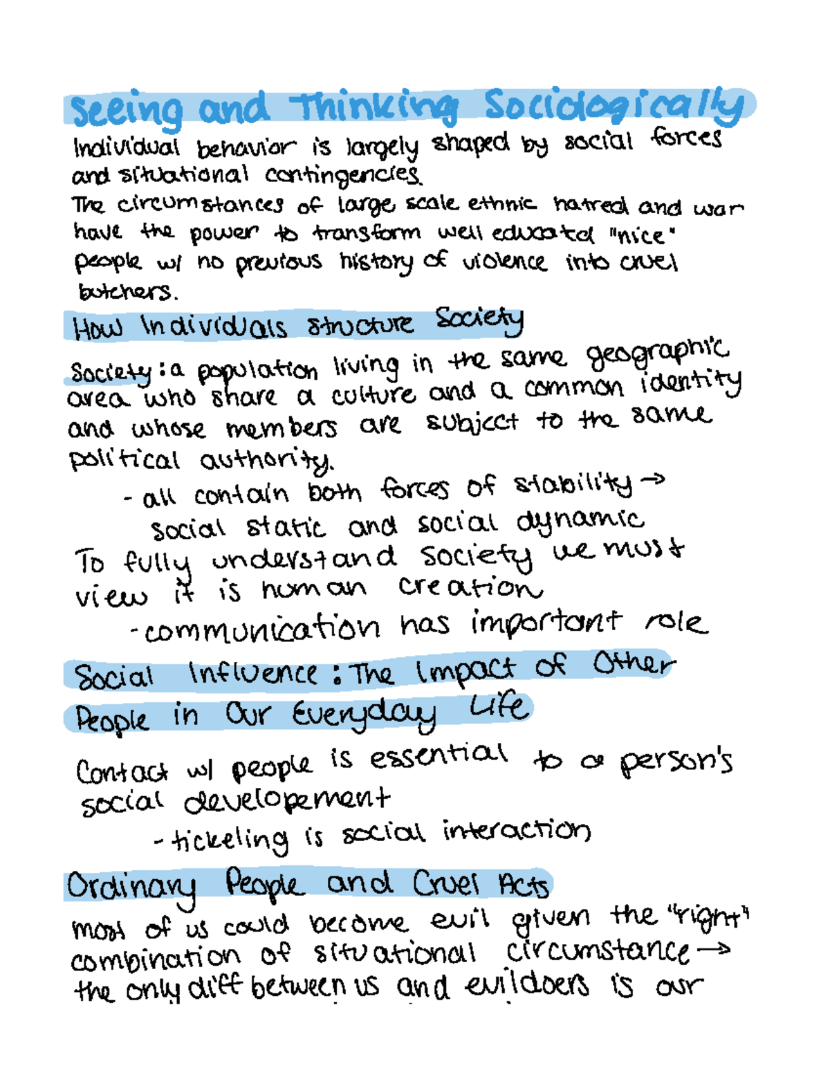 Newman Chapter 2 Summary - seeing and thinking sociologically ...