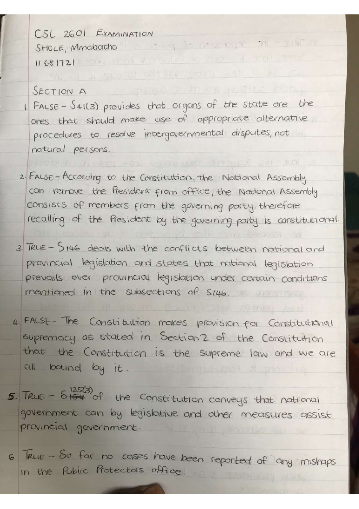 CSL2601-Shole-11681721 - CSL2601 - Studocu