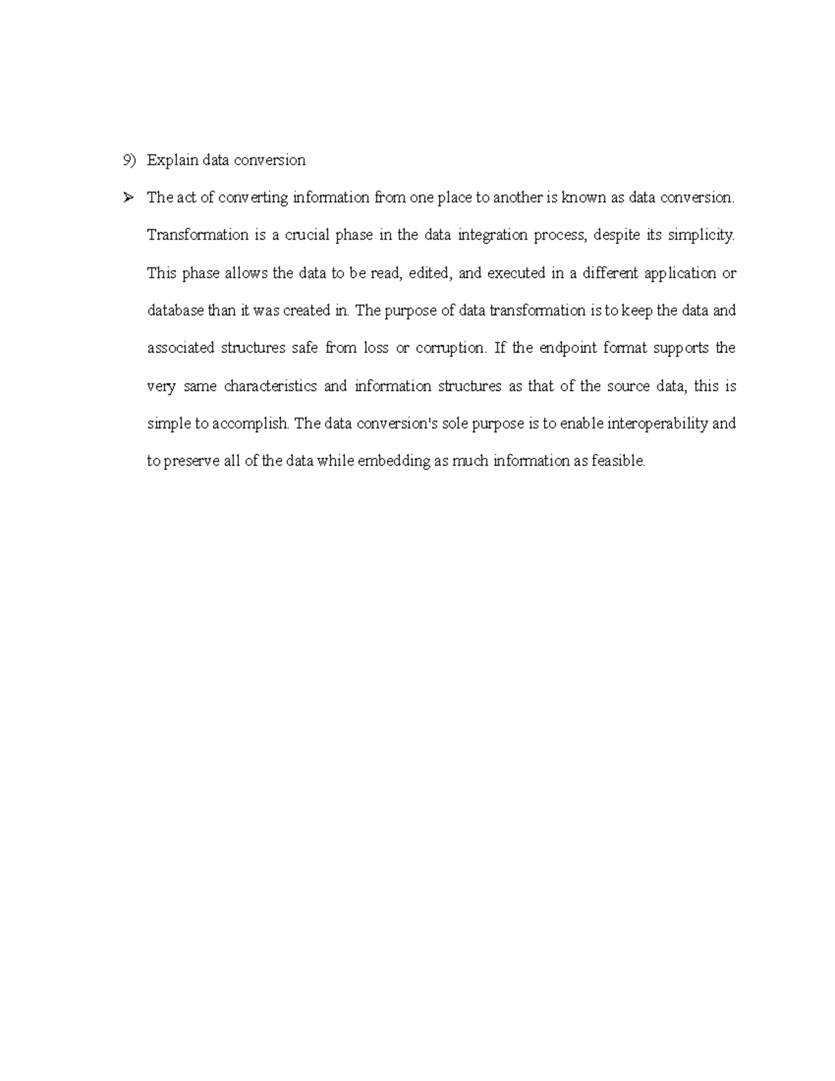 Data conversion - Transformation is a crucial phase in the data ...