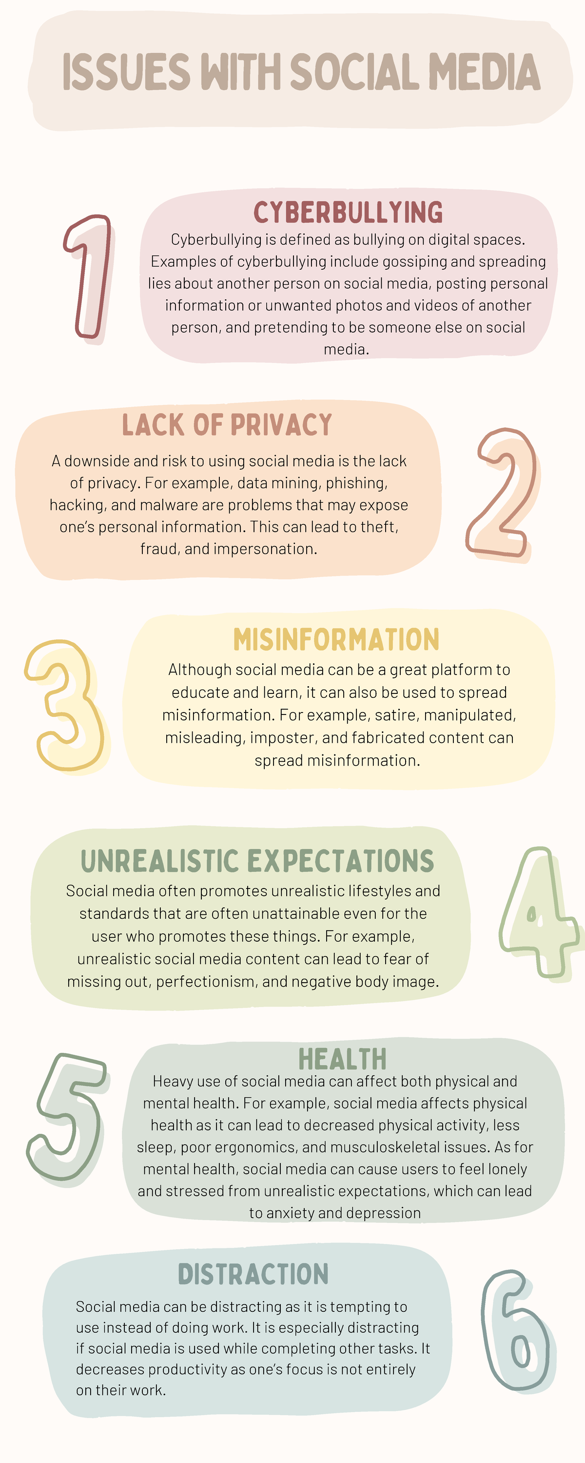 Infographic for Issues with Social Media - ####### Although social ...