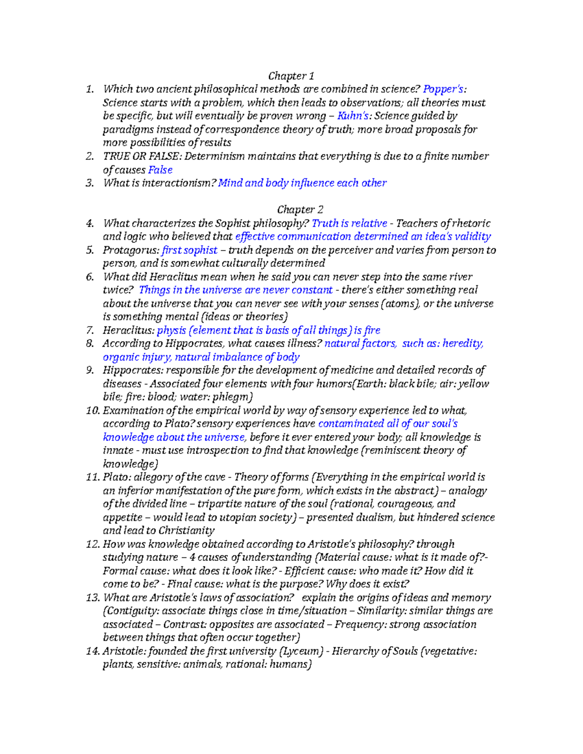 Midterm exam review sheet - Chapter 1 1. Which two ancient ...