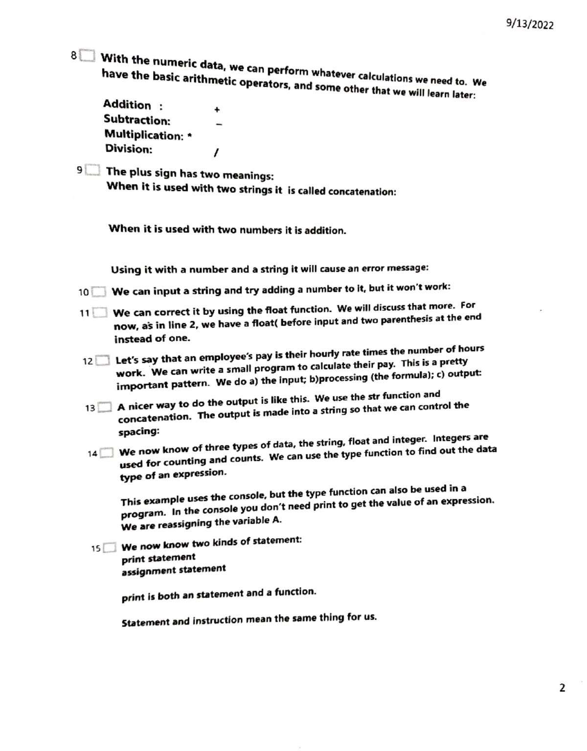 Cst 1101 Material Pt19pdf 913 8 With The Numeric Data We Can Perform Whatever 