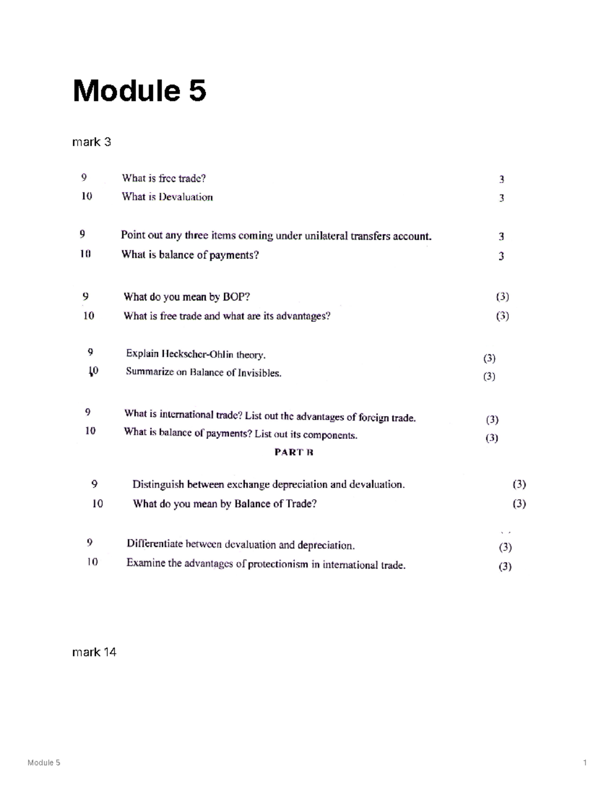 Module 5 questions - Industrial Economics & Foreign Trade - Module ...