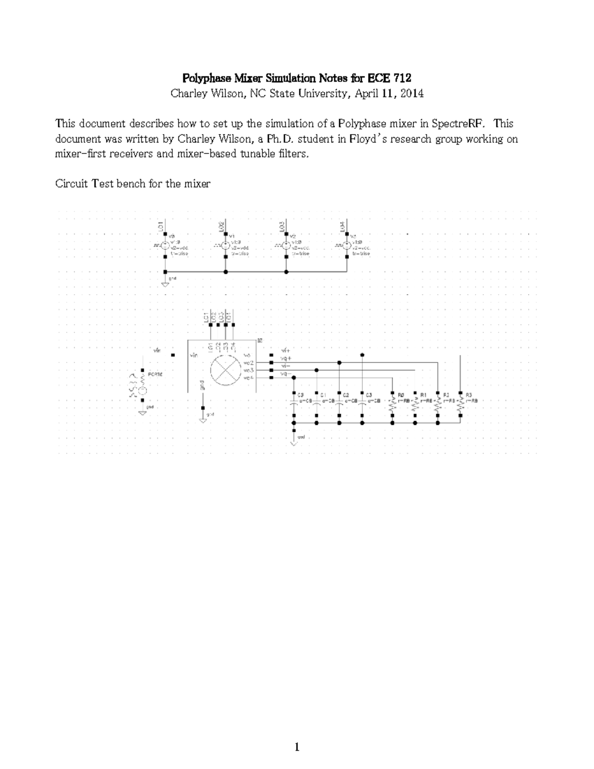 Mixer Simulation Tutorial - Polyphase Mixer Simulation Notes for ECE ...