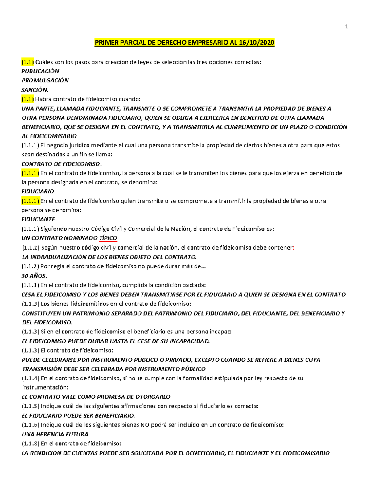 Parcial 10 Octubre, preguntas y respuestas - Warning: TT: undefined function: 32 Warning: TT ...
