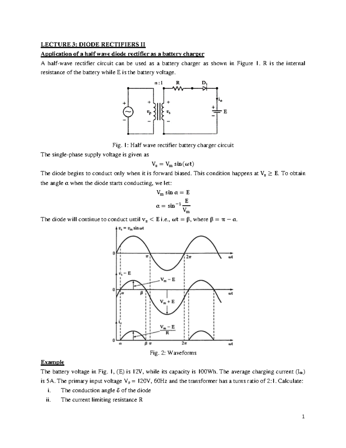 L3PEnotes - POWER ELECTRONICS LECTURE 3 - LECTURE 3: DIODE RECTIFIERS ...