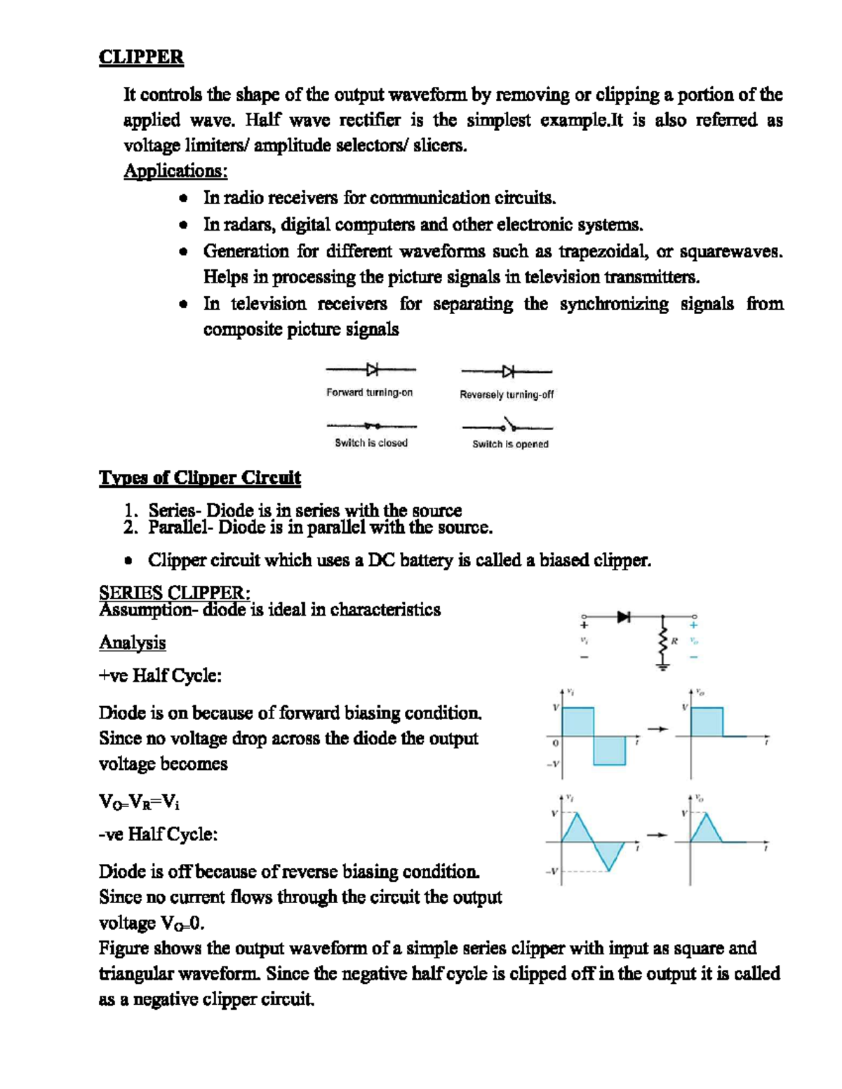 Clipper clamper - Basic Electronics - Studocu