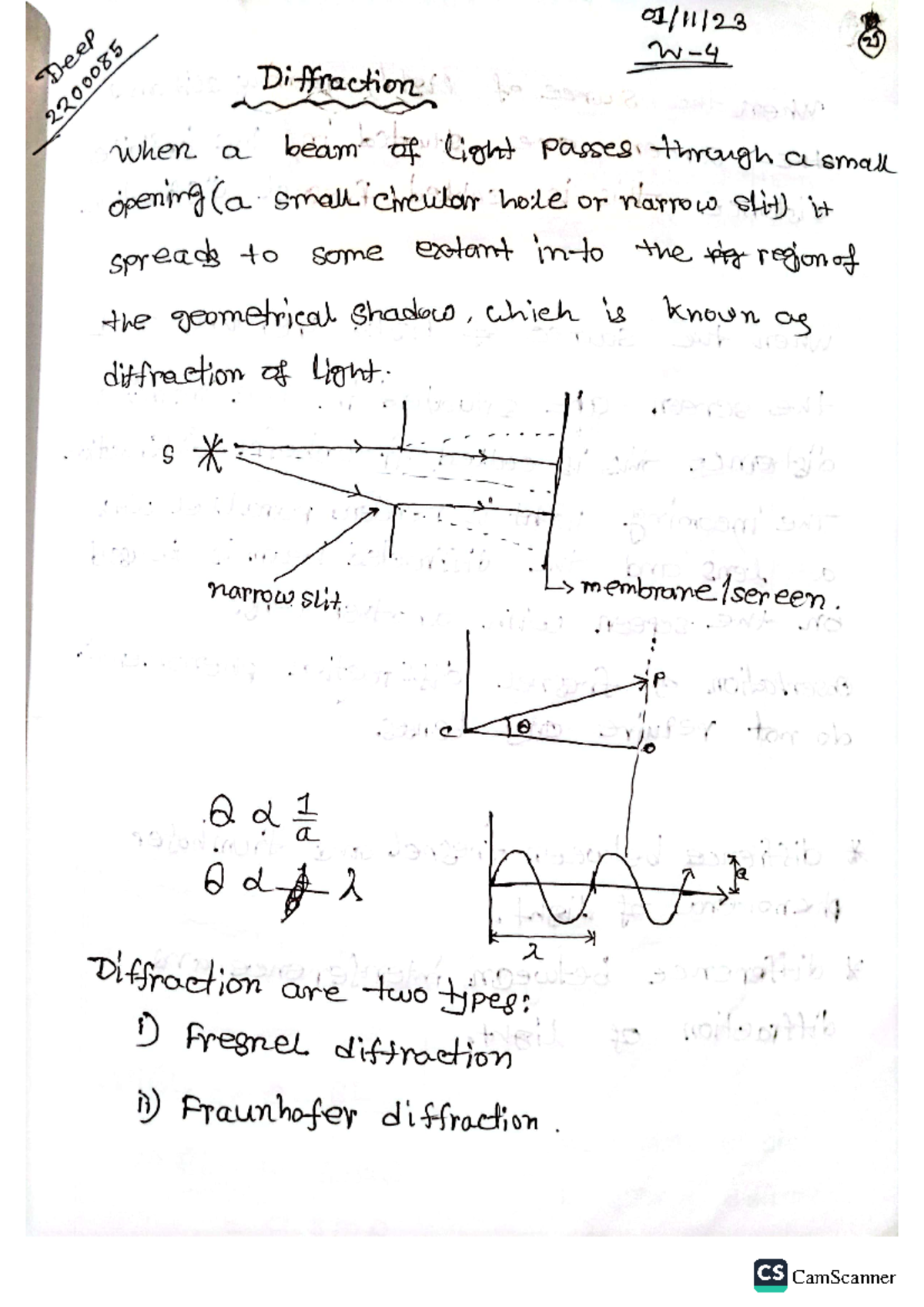 Physics Deflection note by Deep kumar pal 12 03 2023 19 - physics practical - Studocu