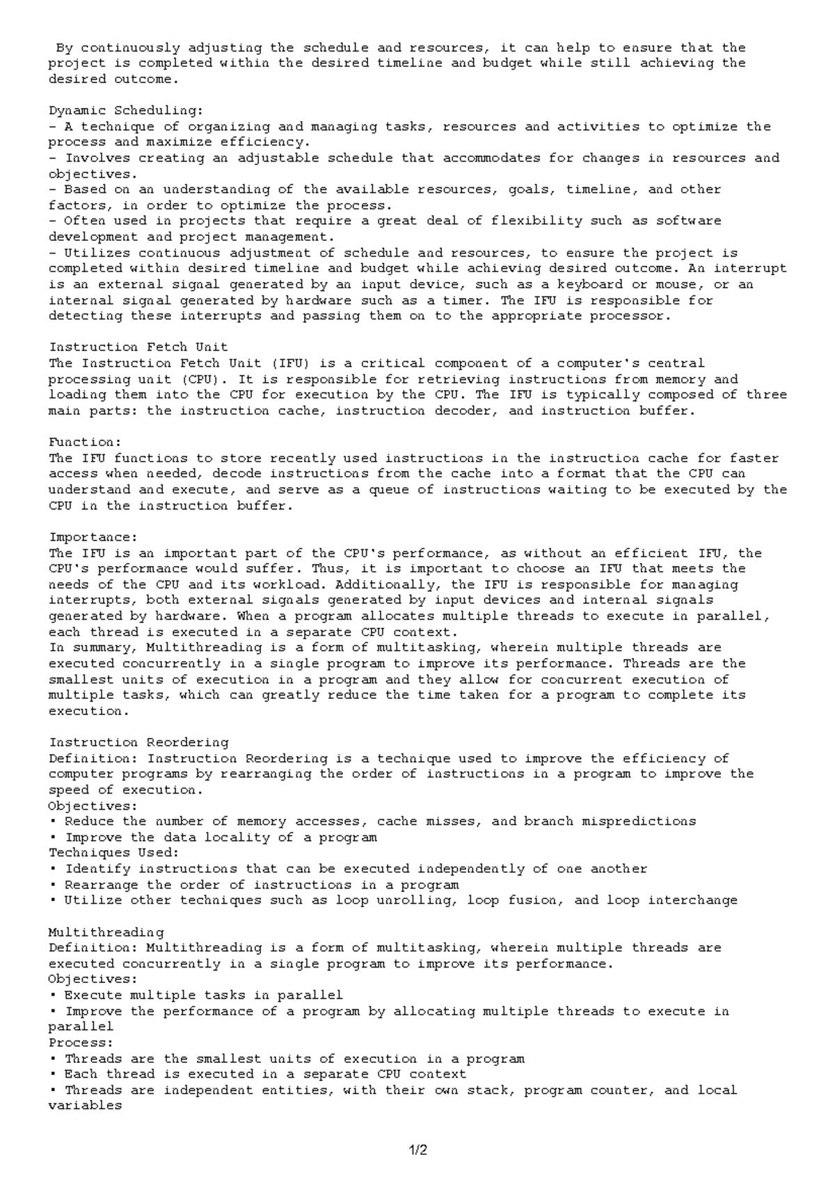 Adv Computer Architecture 2 By Continuously Adjusting The Schedule And Resources It Can Help