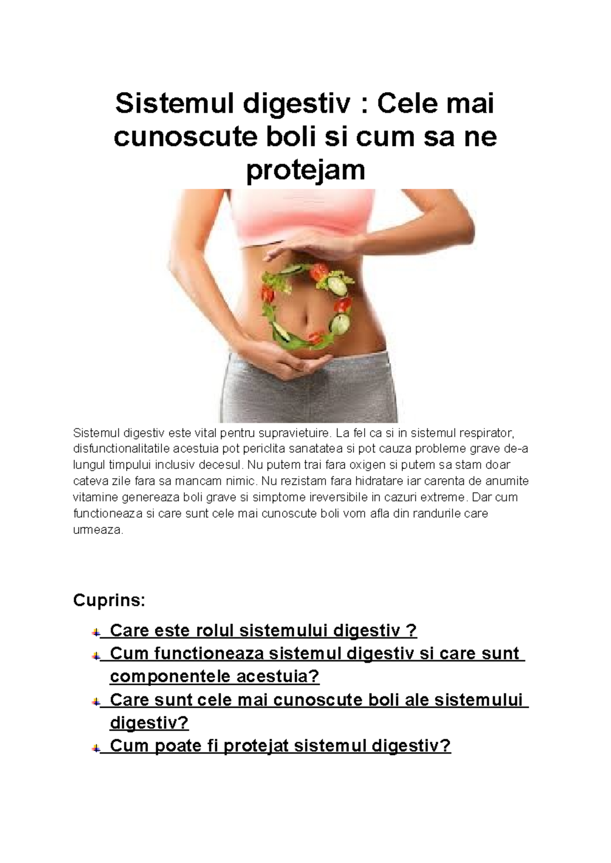 Bolile sist digestiv - biologie - Sistemul digestiv : Cele mai ...