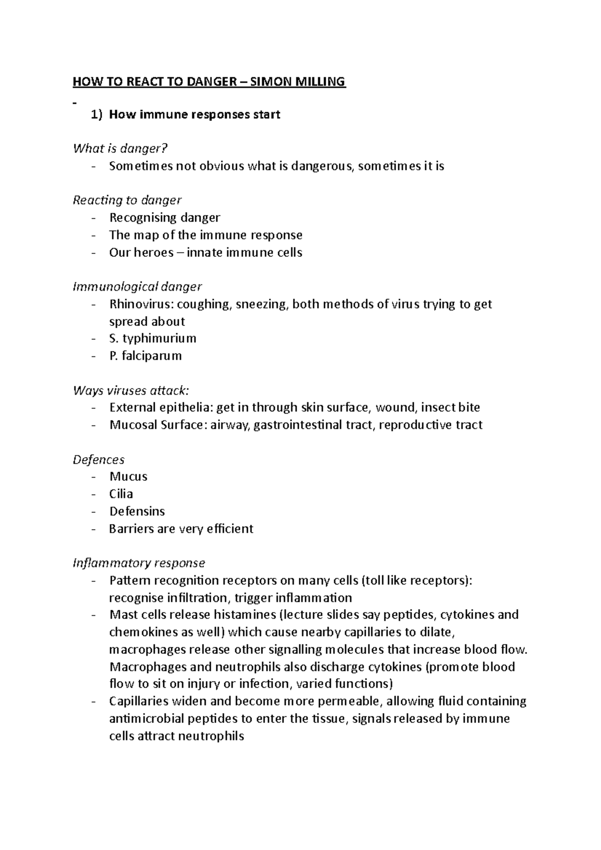 HOW TO React TO Danger – Simon Milling - HOW TO REACT TO DANGER – SIMON ...