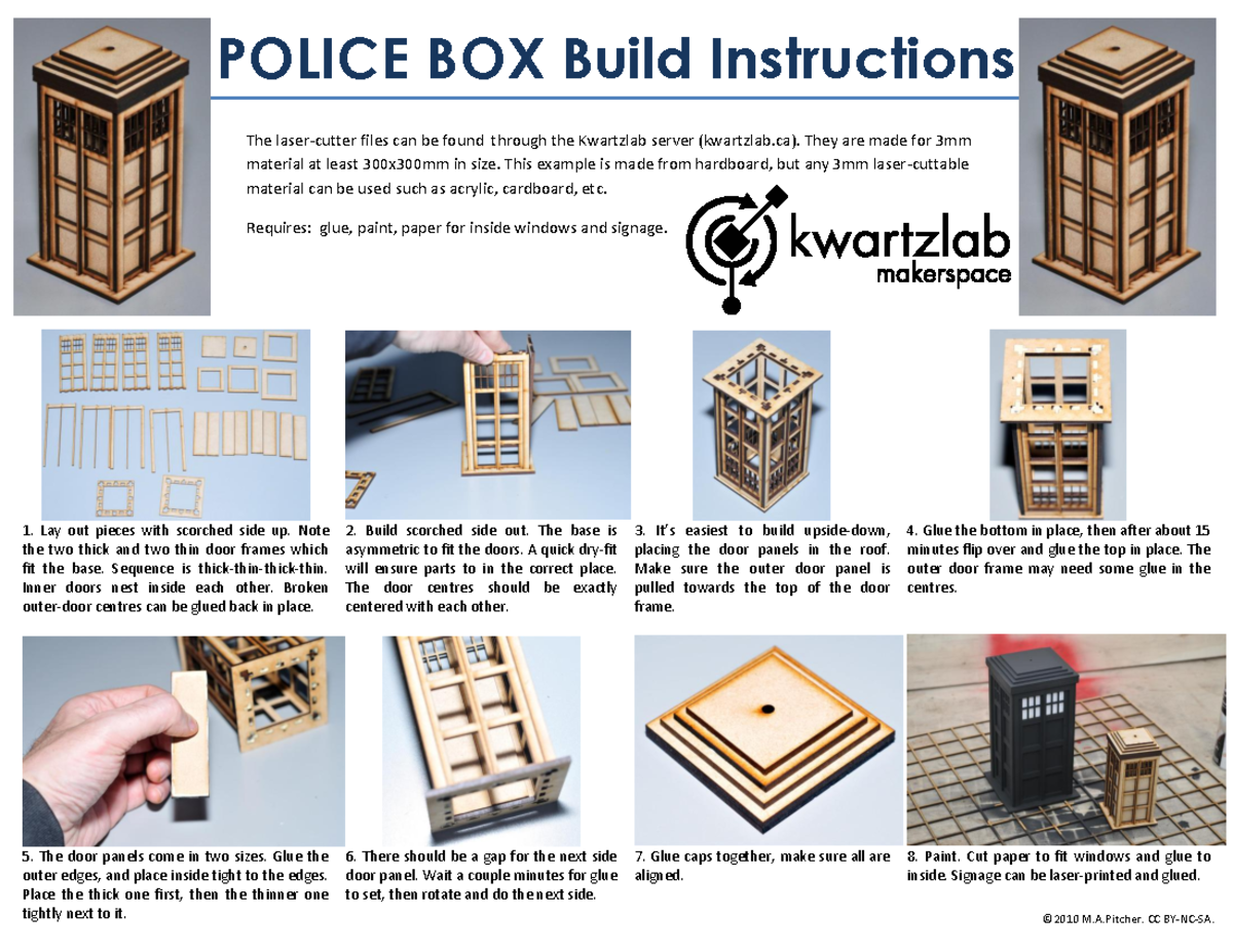 Policebox-instructions - POLICE BOX Build Instructions Lay out pieces ...