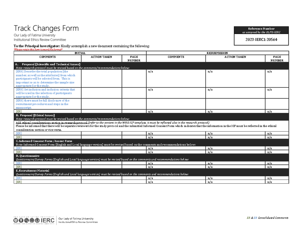 TCF 2023 IERC1 20564 - ER & ER Consolidated Comments To the Principal ...