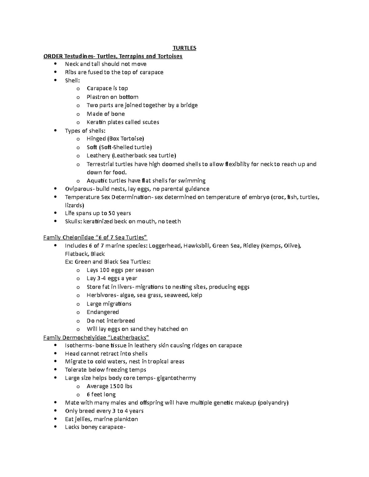 Concept Map Turtles - TURTLES ORDER Testudines- Turtles, Terrapins and ...