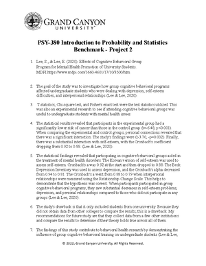 PSY380 RS T5 Benchmark Project 2 Articles - PSY-380 Introduction to ...
