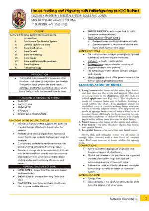 Anaphy lec notes - M U S C U L A R S Y S T E M Muscul/o: muscle My/o ...
