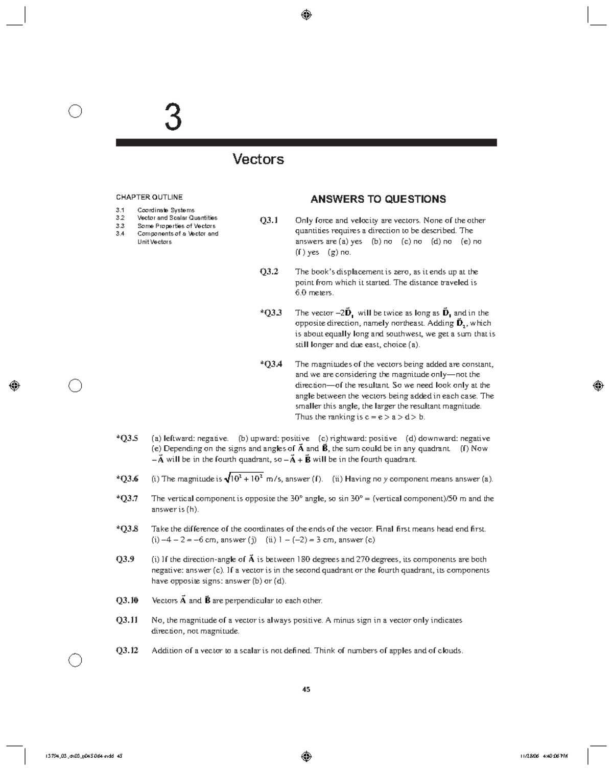 SM chapter 3 - Spdofifk - 3 Vectors CHAPTER OUTLINE 3 Coordinate ...