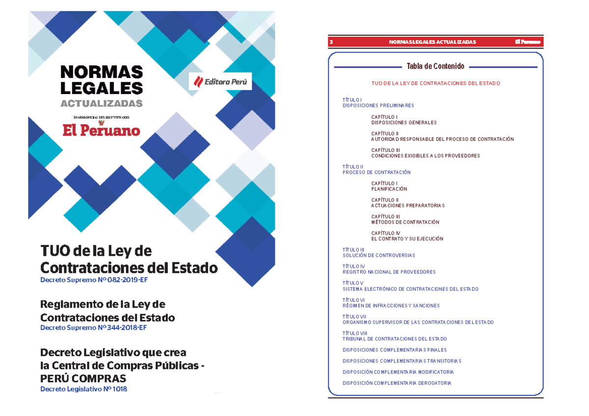 LEY Y Reglamento Actualizados CON DS 234-2022 - TUO de la Ley ...