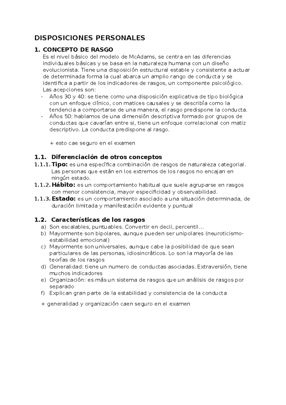 Disposiciones Personales - DISPOSICIONES PERSONALES 1. CONCEPTO DE ...