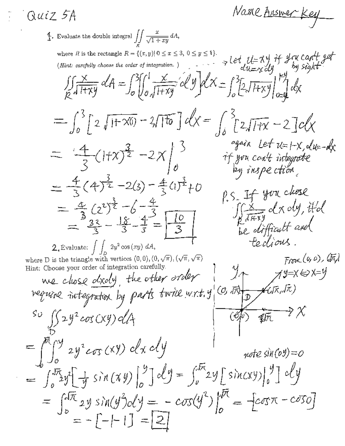Calc III Quiz5A Ans - n/a - MATH-221 - Studocu