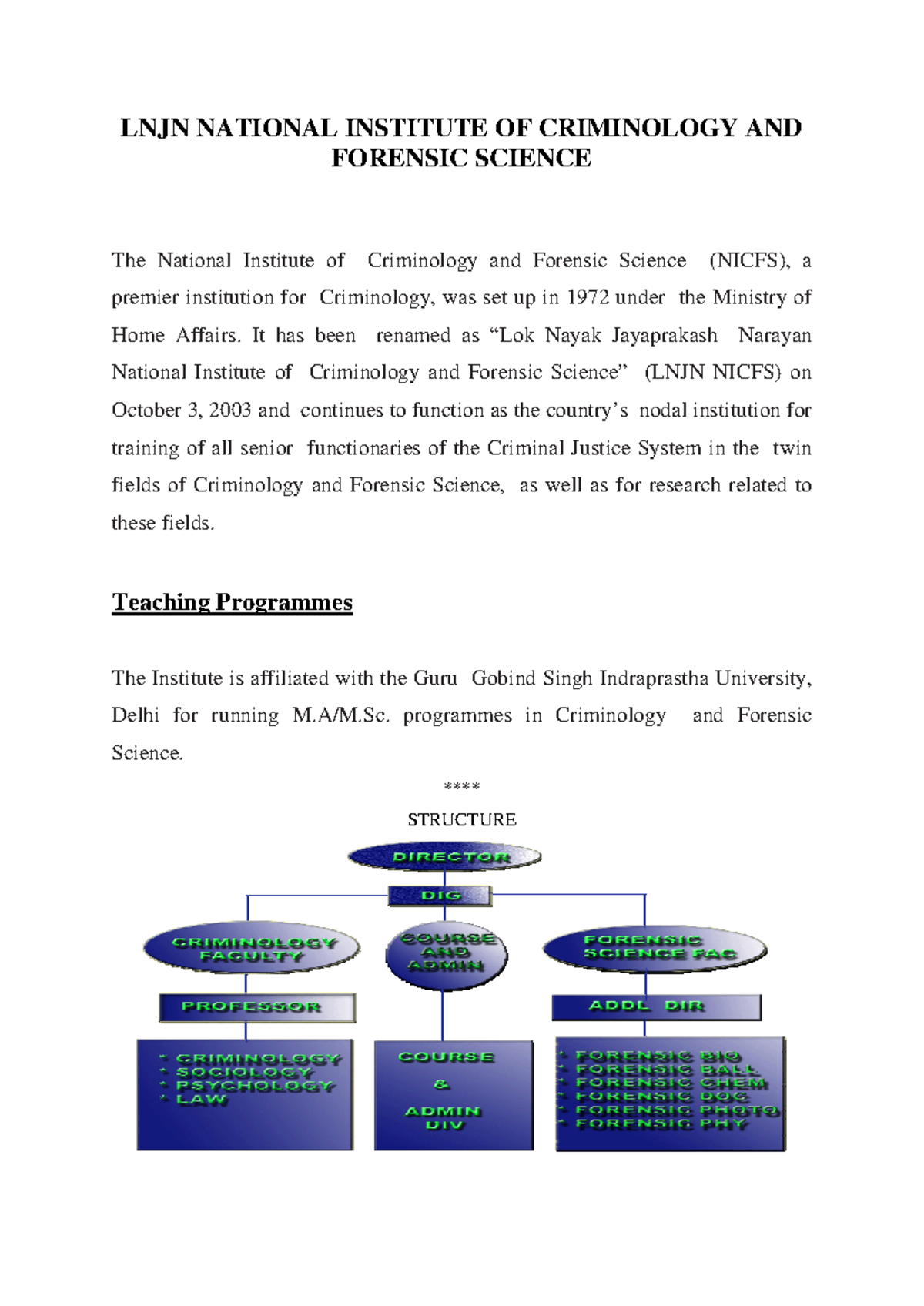 Nicfs - Notes - LNJN NATIONAL INSTITUTE OF CRIMINOLOGY AND FORENSIC ...