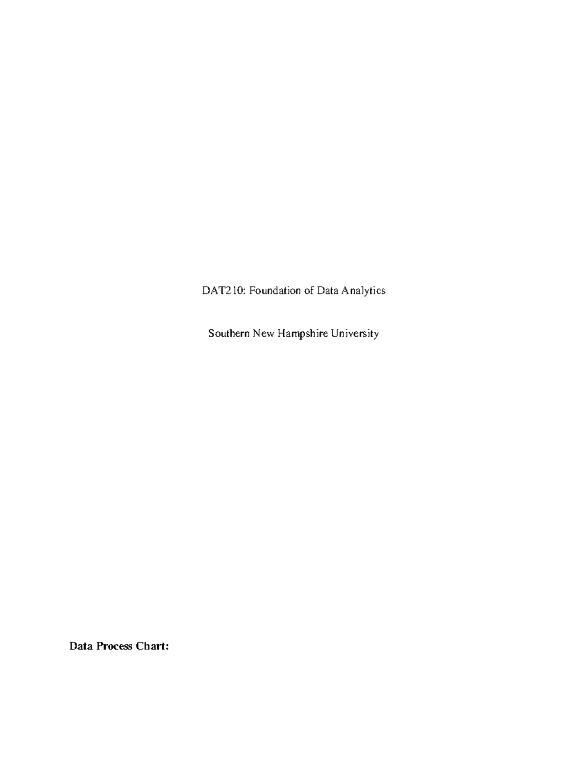 Dat 210 Milestone Four - DAT210: Foundation of Data Analytics Brittani Brisco Southern New ...